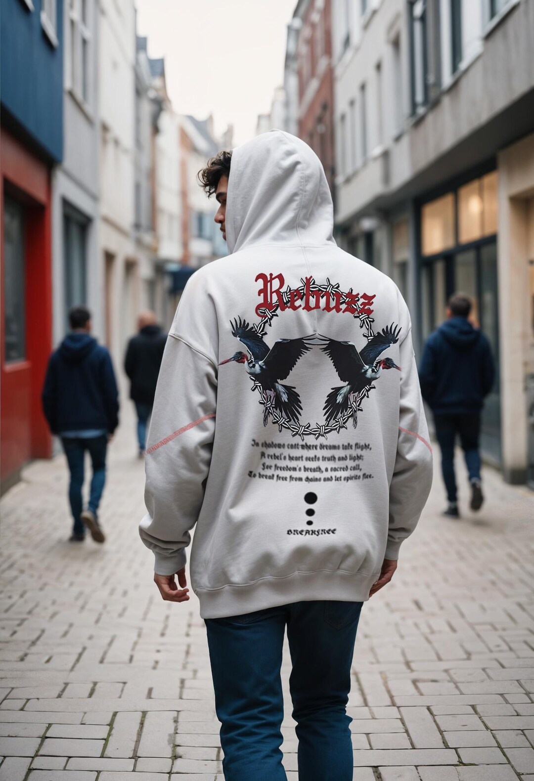 Moletom com capuz ReBuzz London™ {Breakfree} - Etsy Portugal