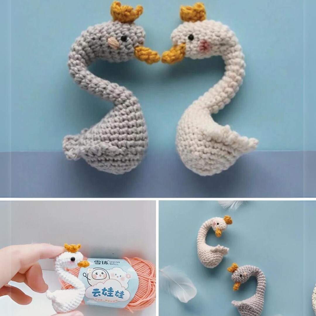 Little Swan Crochet Pattern - PDF Amigurumi Swan Tutorial - DIY Crochet ...