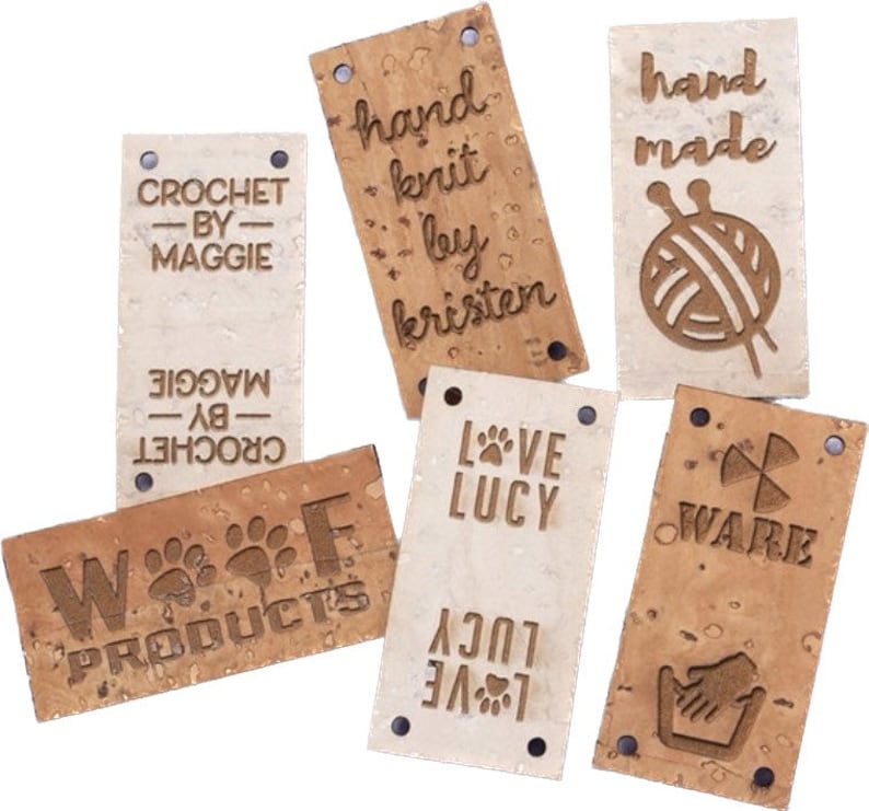 Rectangular Cork Fabric Labels 0.75x 1.5 With Your - Etsy
