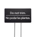 Garden Marker, Do Not Trim Acrylic Sign, Bilingual Plant Signs, Garden ...