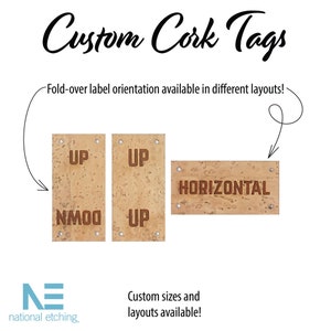 Rectangular Cork Fabric Labels 0.75"x 1.5" With Your Graphic or Logo ...