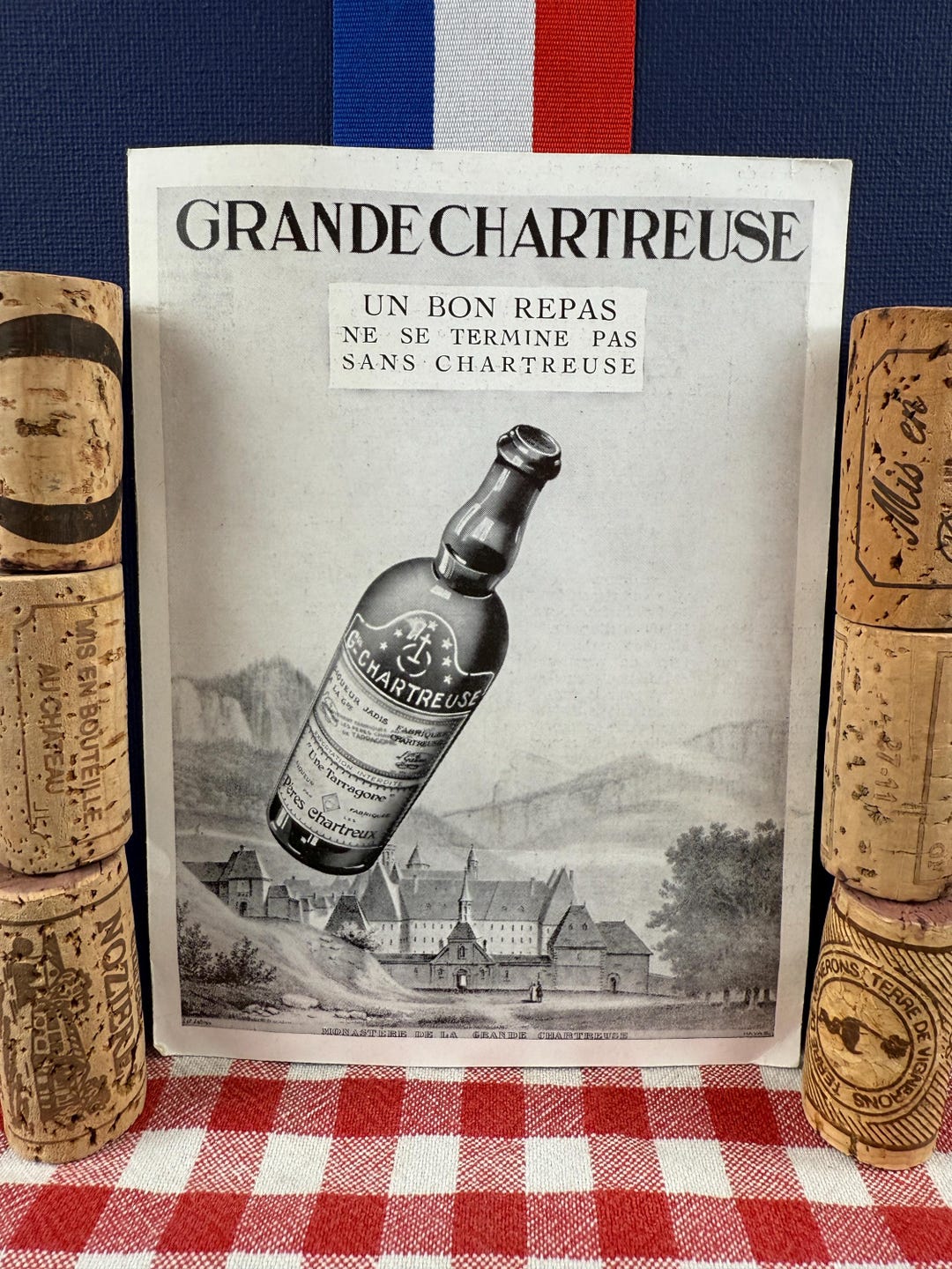Original French Vintage Chartreuse Liqueur Small Poster – Authentic ...