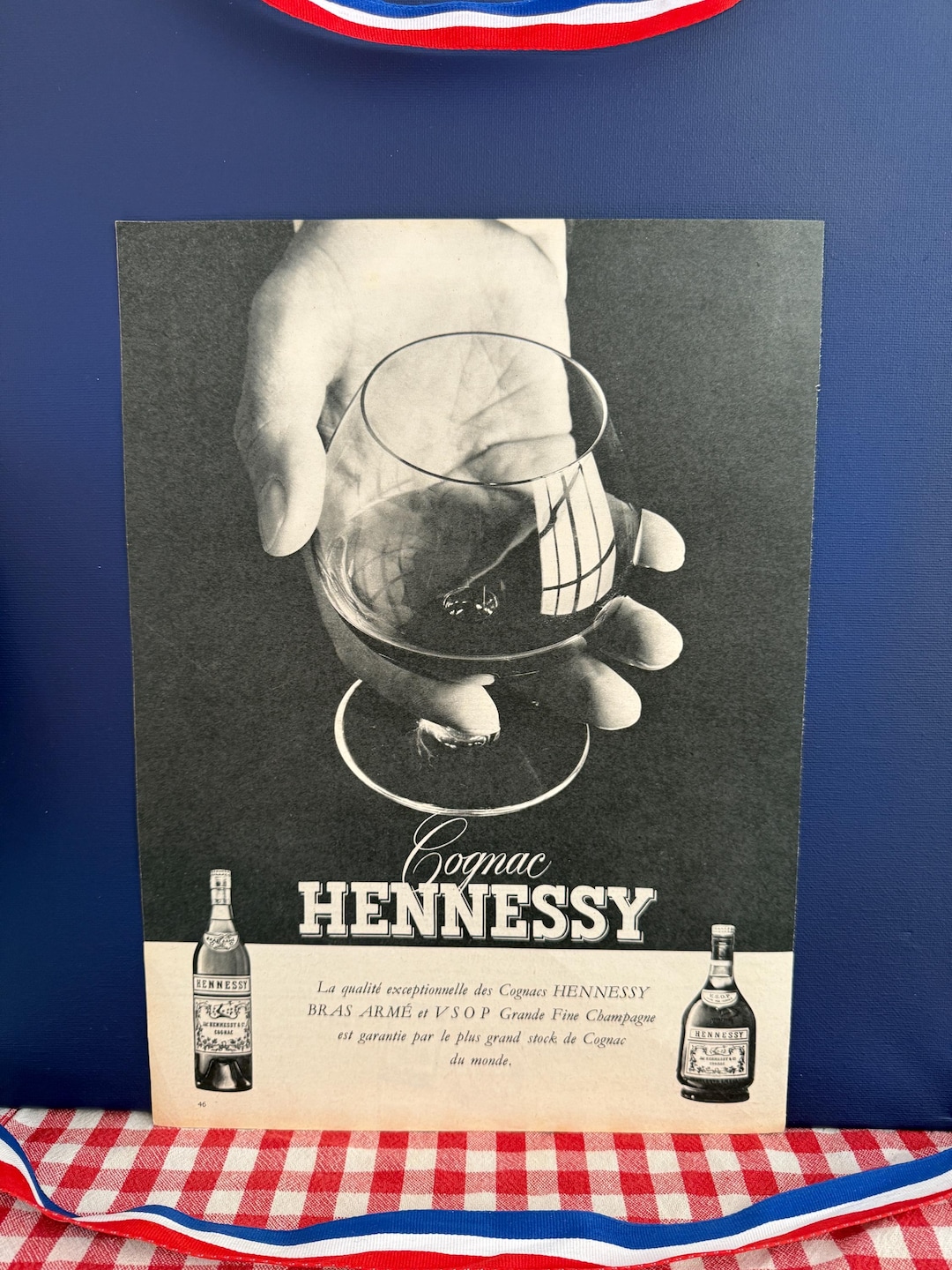 Original French Vintage Hennessy Cognac Poster – Authentic Wall Art ...