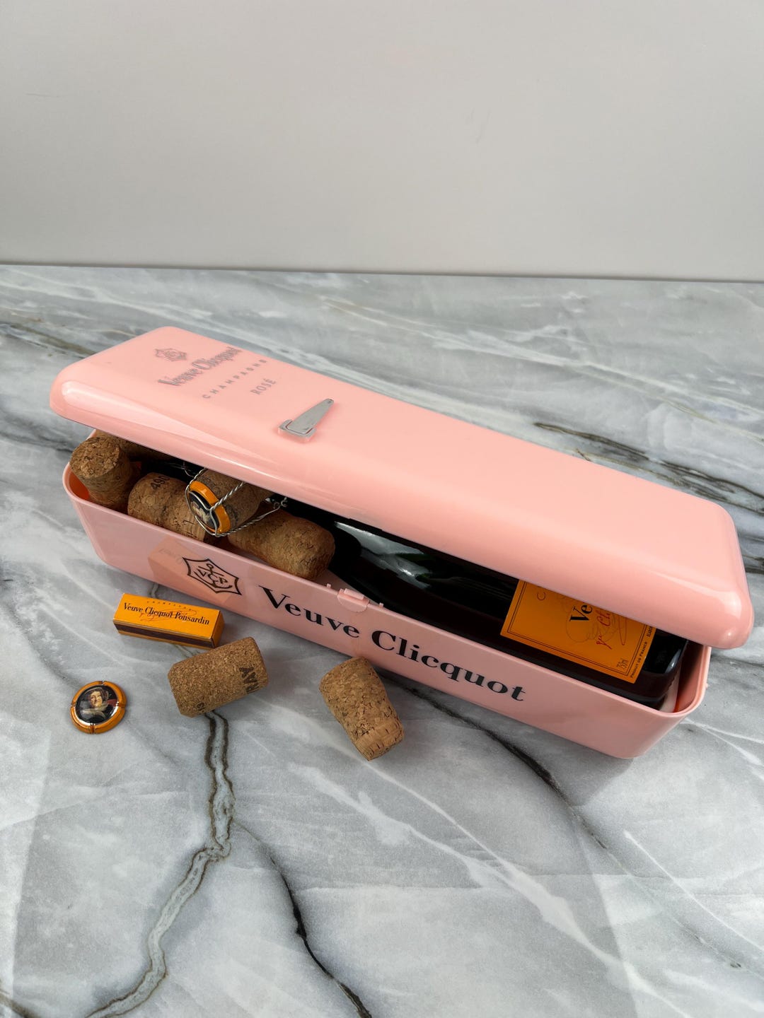 Vintage Veuve Clicquot Pink Fridge Style Cooler – Retro Picnic & Travel ...