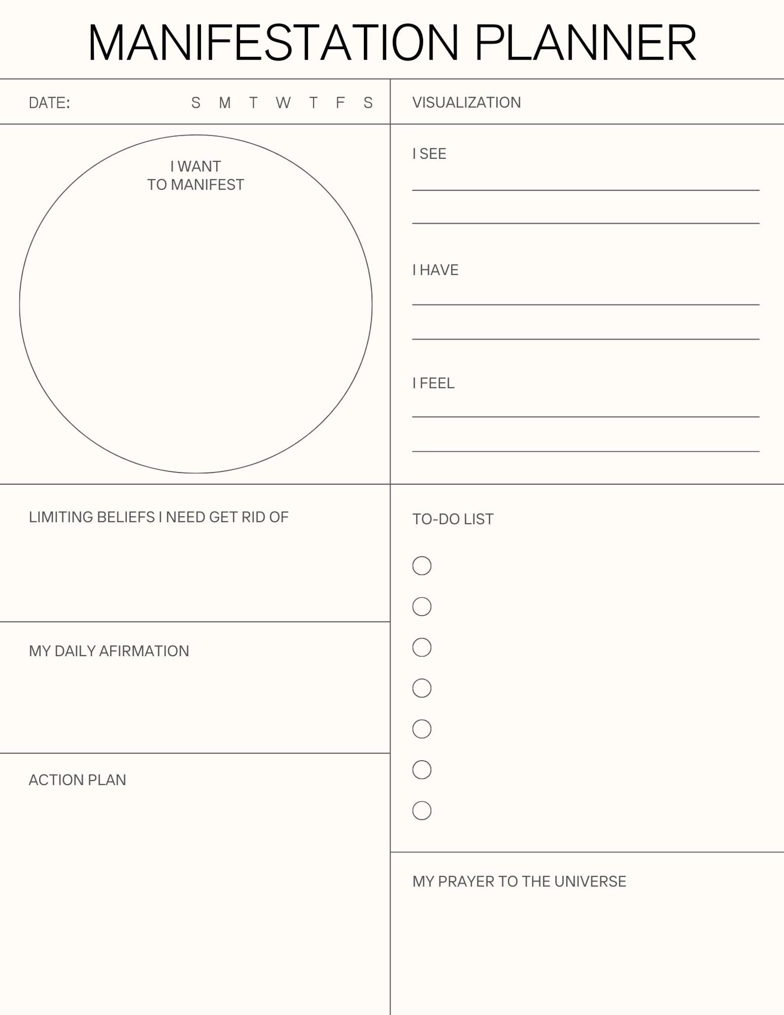 Digital Manifest Planner - Etsy