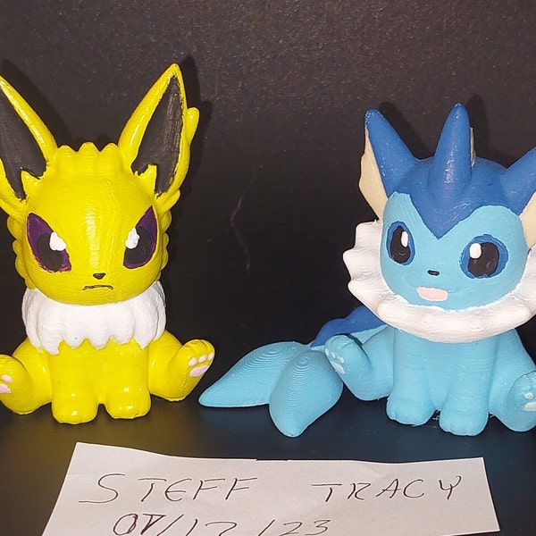3d Printed Eeveelution Figures - Etsy