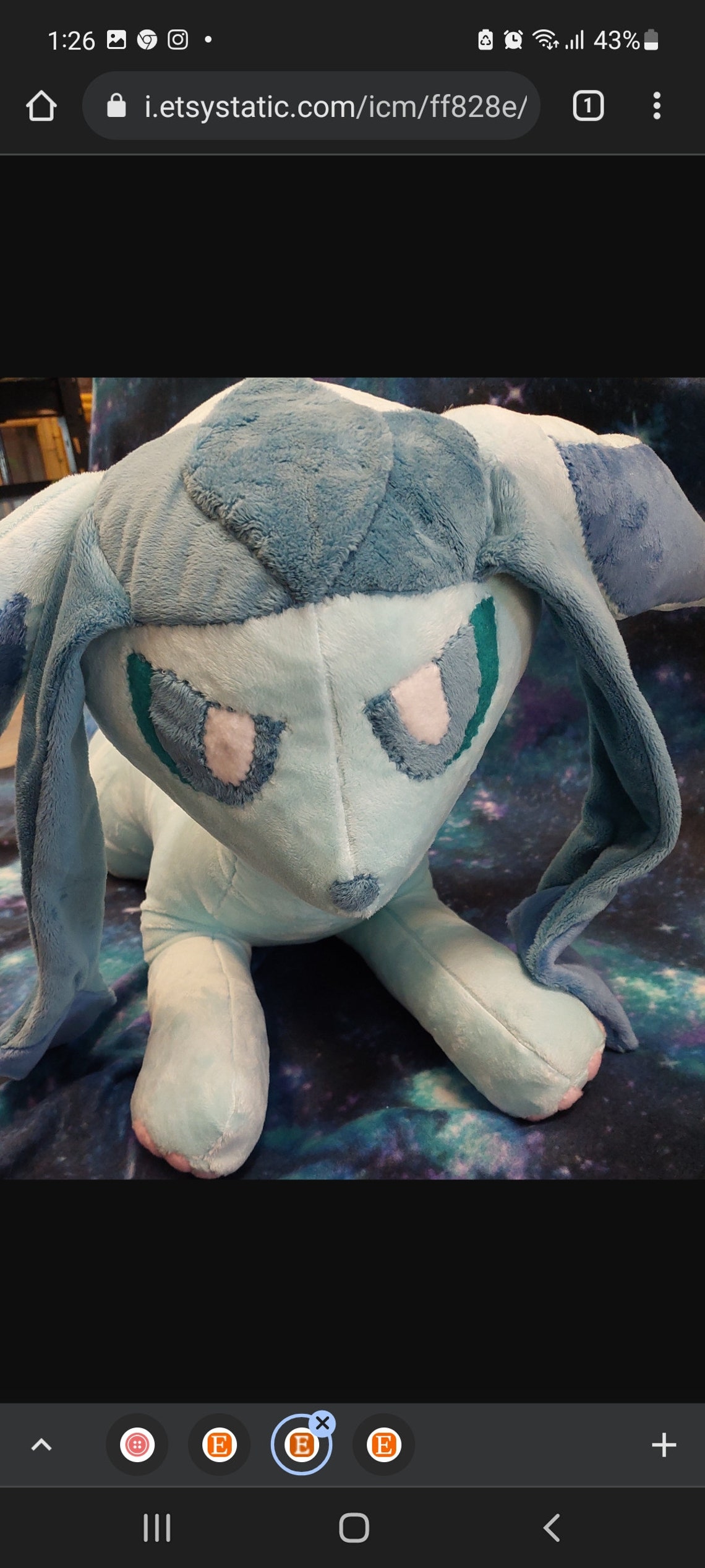 34" Life-size Glaceon Plush - Etsy
