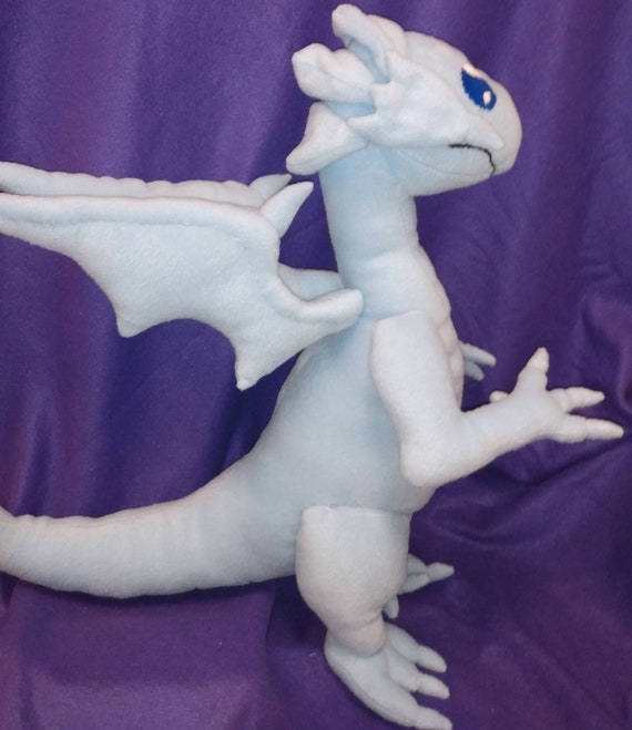White Dragon With Blue Eyes Etsy