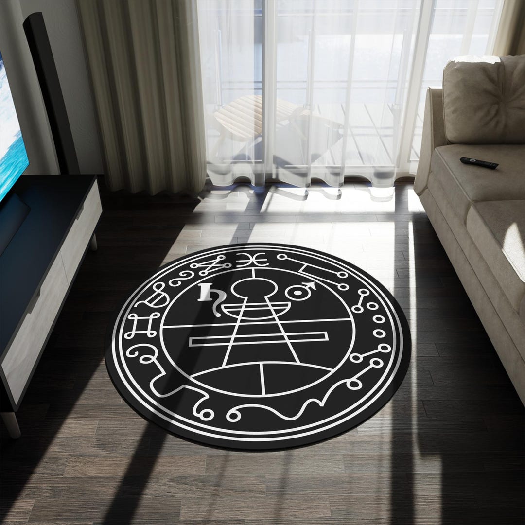 Key of Solomon Sigil Rug - Occult Home Decor, Witch Decor Altar Mat ...