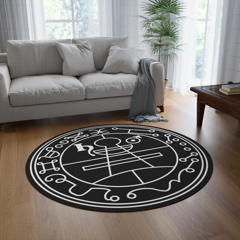 Key of Solomon Sigil Rug - Occult Home Decor, Witch Decor Altar Mat ...