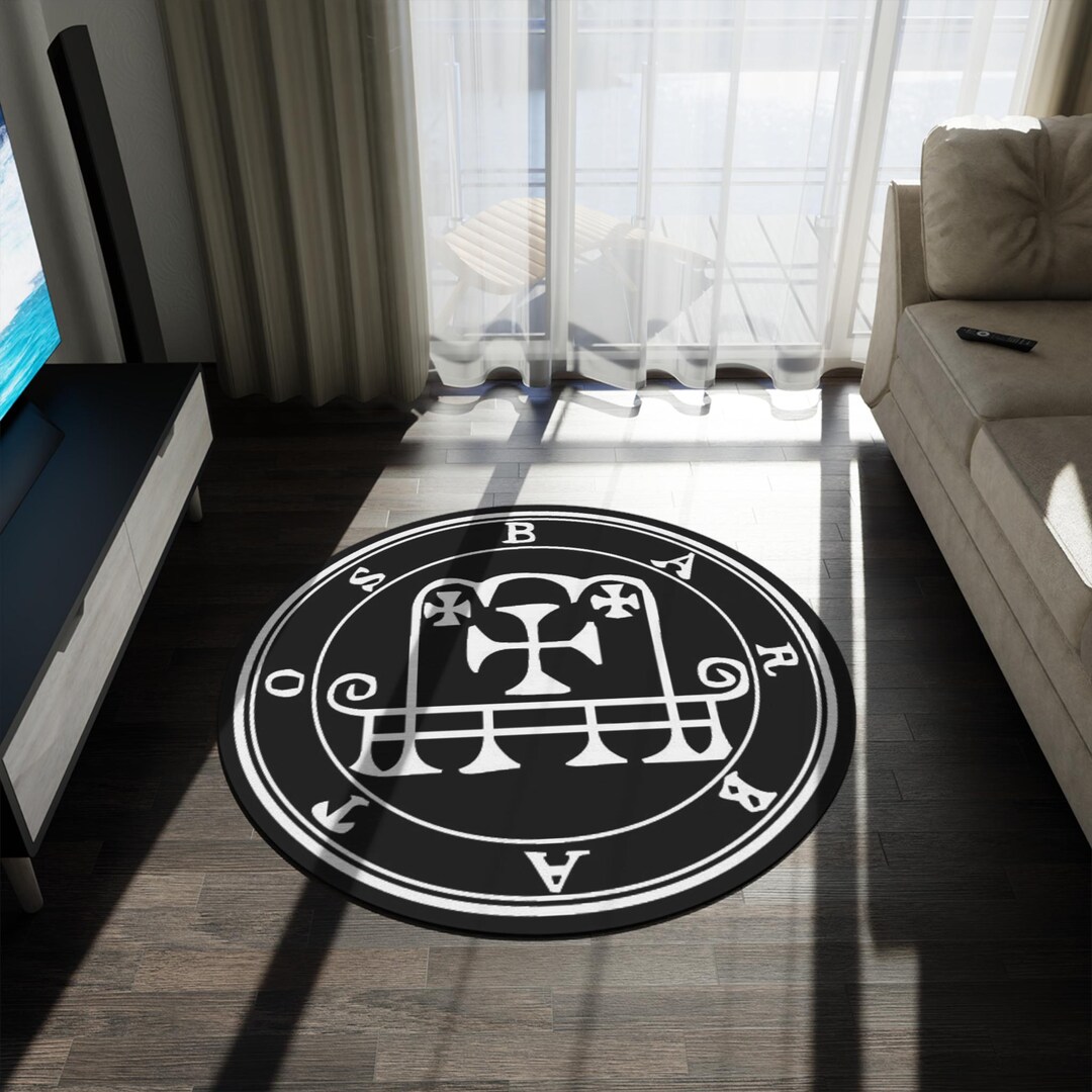 Barbatos Goetic Sigil Rug - Occult Home Decor, Demon Sigil Carpet ...