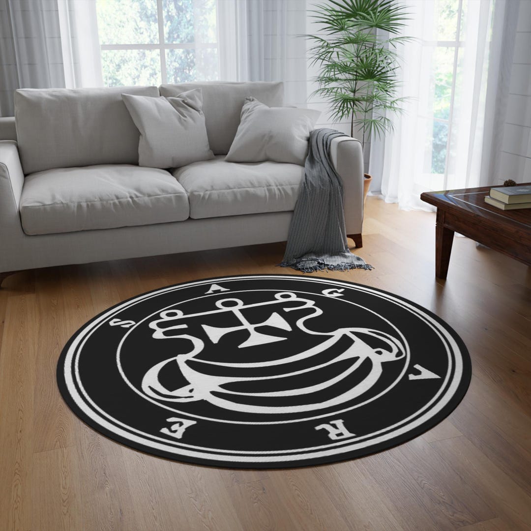Goetic Agares Sigil Rug - Occult Home Decor, Demon Sigil Carpet, Goetia ...