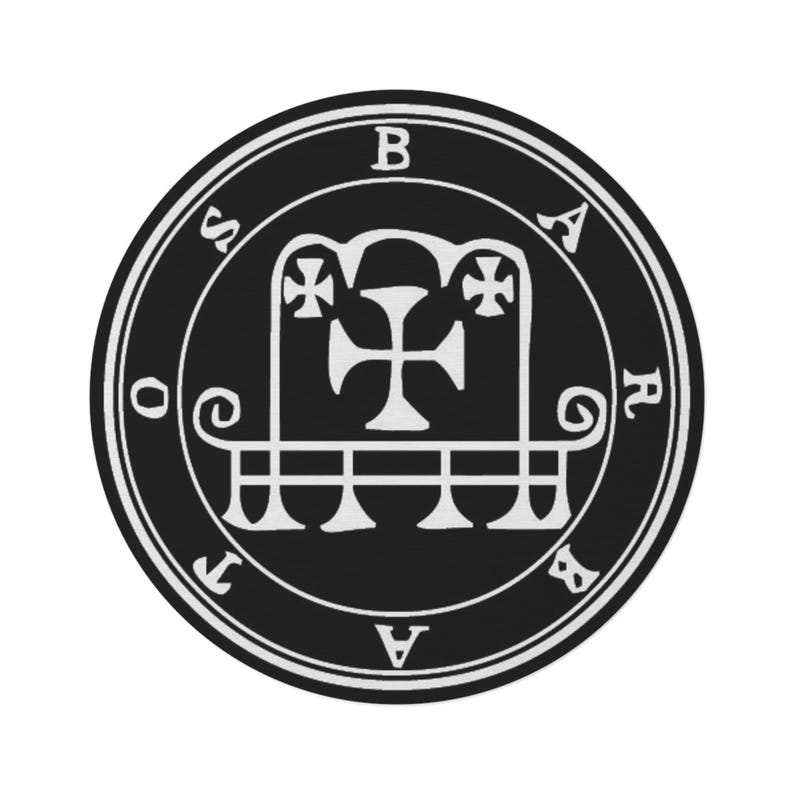 Barbatos Goetic Sigil Rug - Occult Home Decor, Demon Sigil Carpet ...