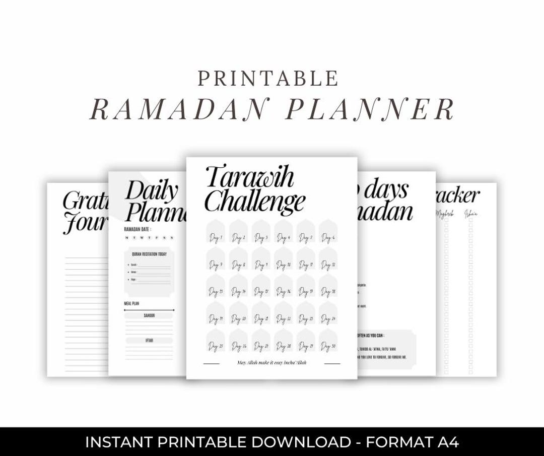 Ramadan Planner 2025, Digital Printable Planner, Ramadan Tracker, Quran ...