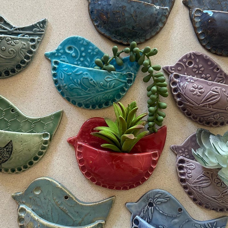 Ceramic Wall Pockets - Etsy