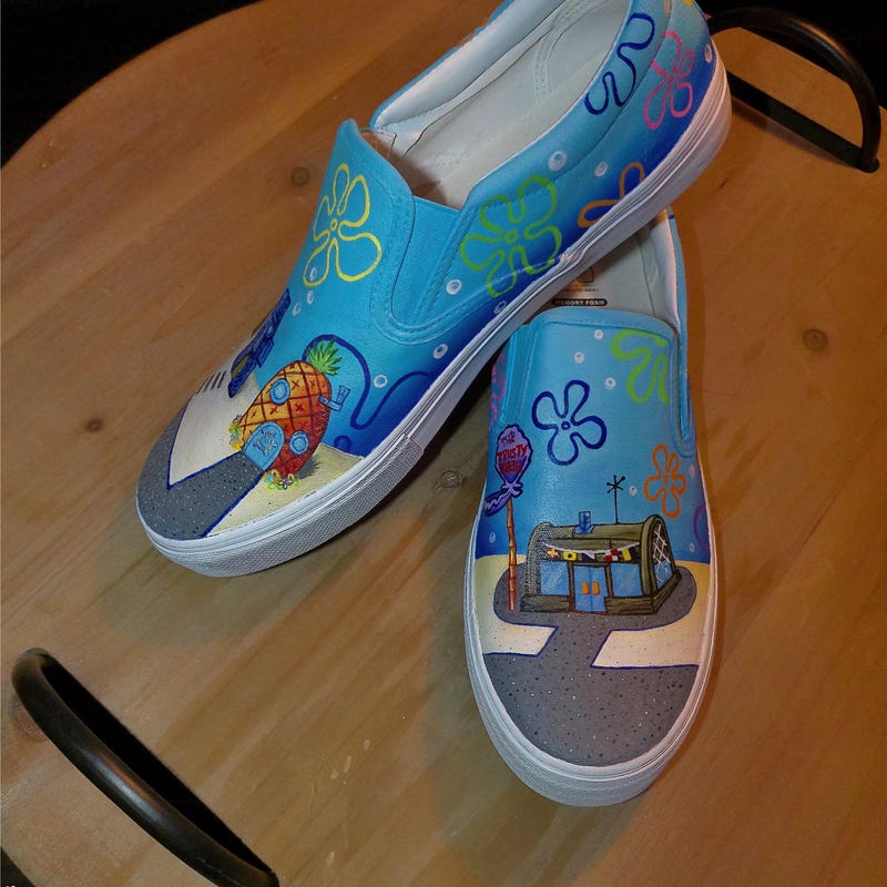 Spongebob Shoes - Etsy