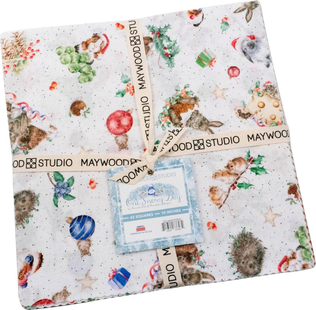 One Snowy Day Layer Cake Fabrics by Hannah Dale of Wrendale Designs for ...