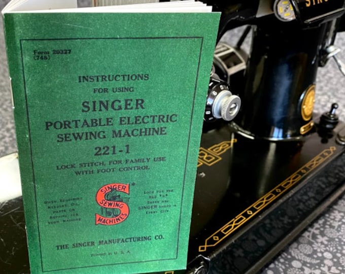 Singer Featherweight 221 Manual, New Reproduction - Etsy