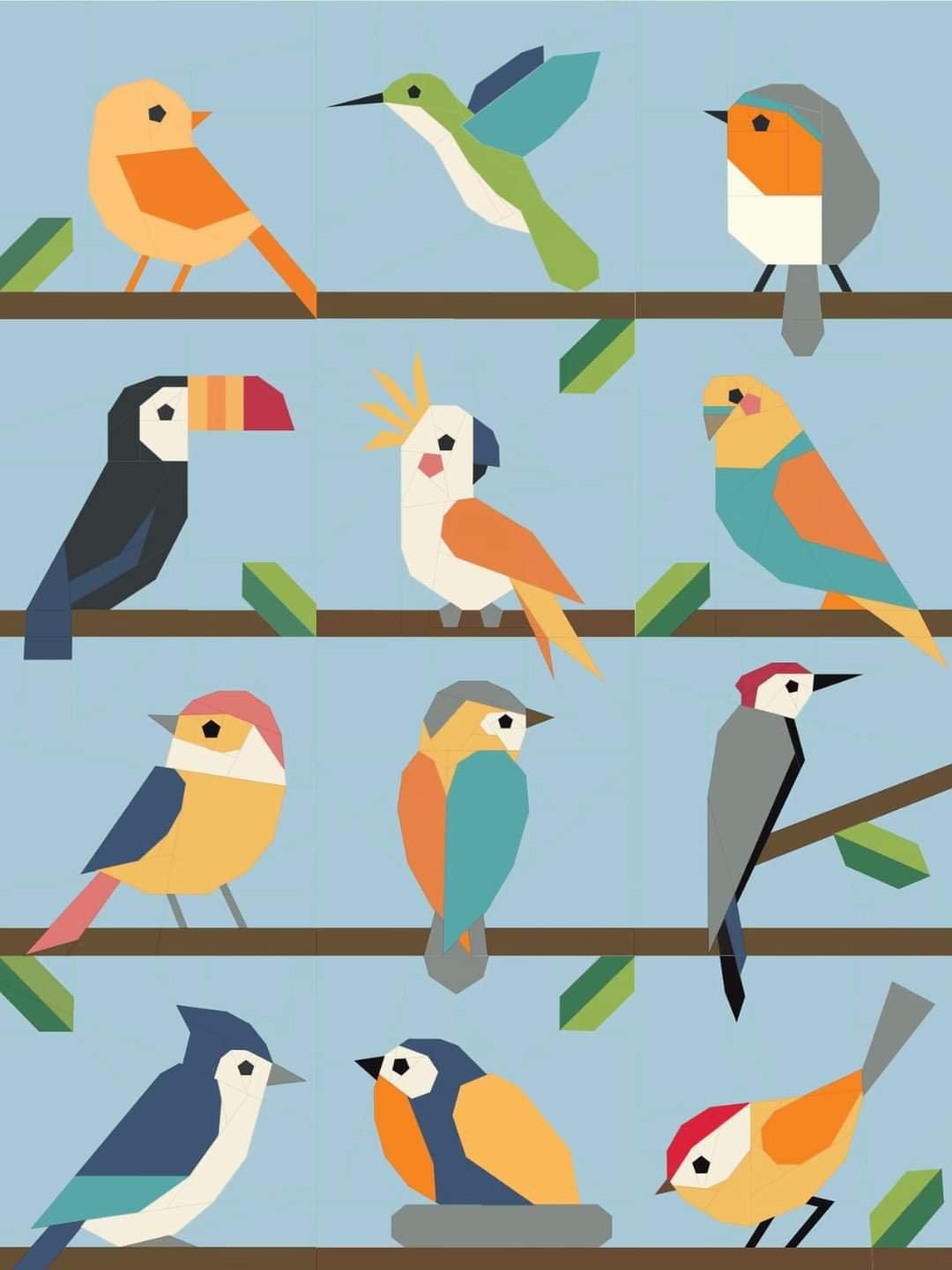 Wonderfil Bird Watcher 2024 Bom (FFP Version) - Entire Monthly Kit Set ...