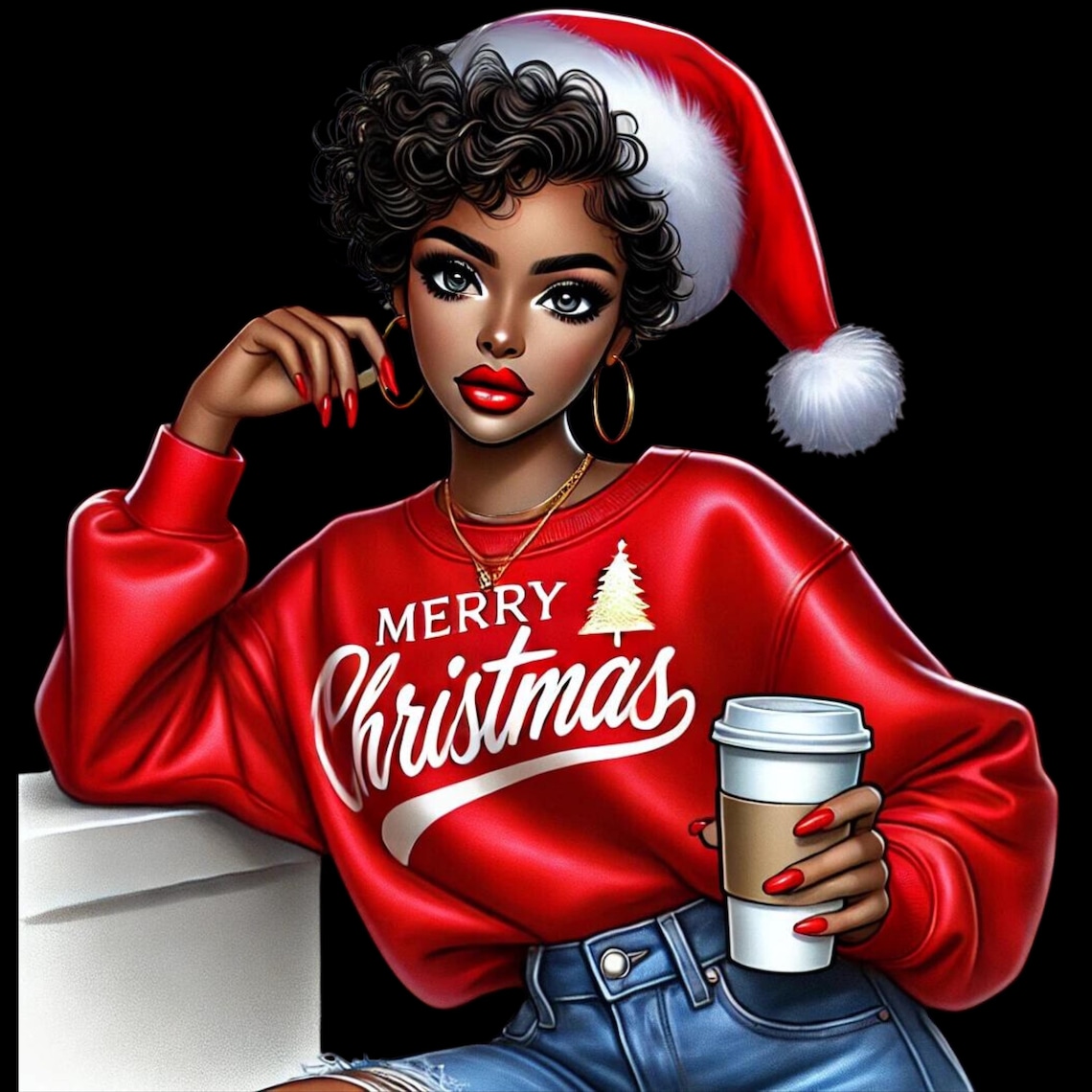 5 Merry Christmas Clip Art - Etsy