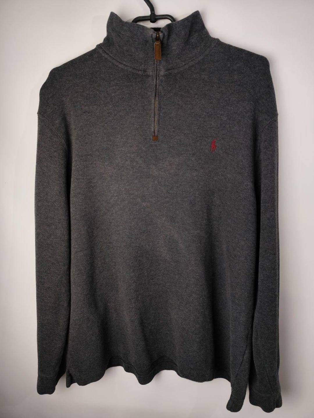 Vintage Polo RL 1/4 Quarter Zip Gray Sweater Sweatshirt - Etsy