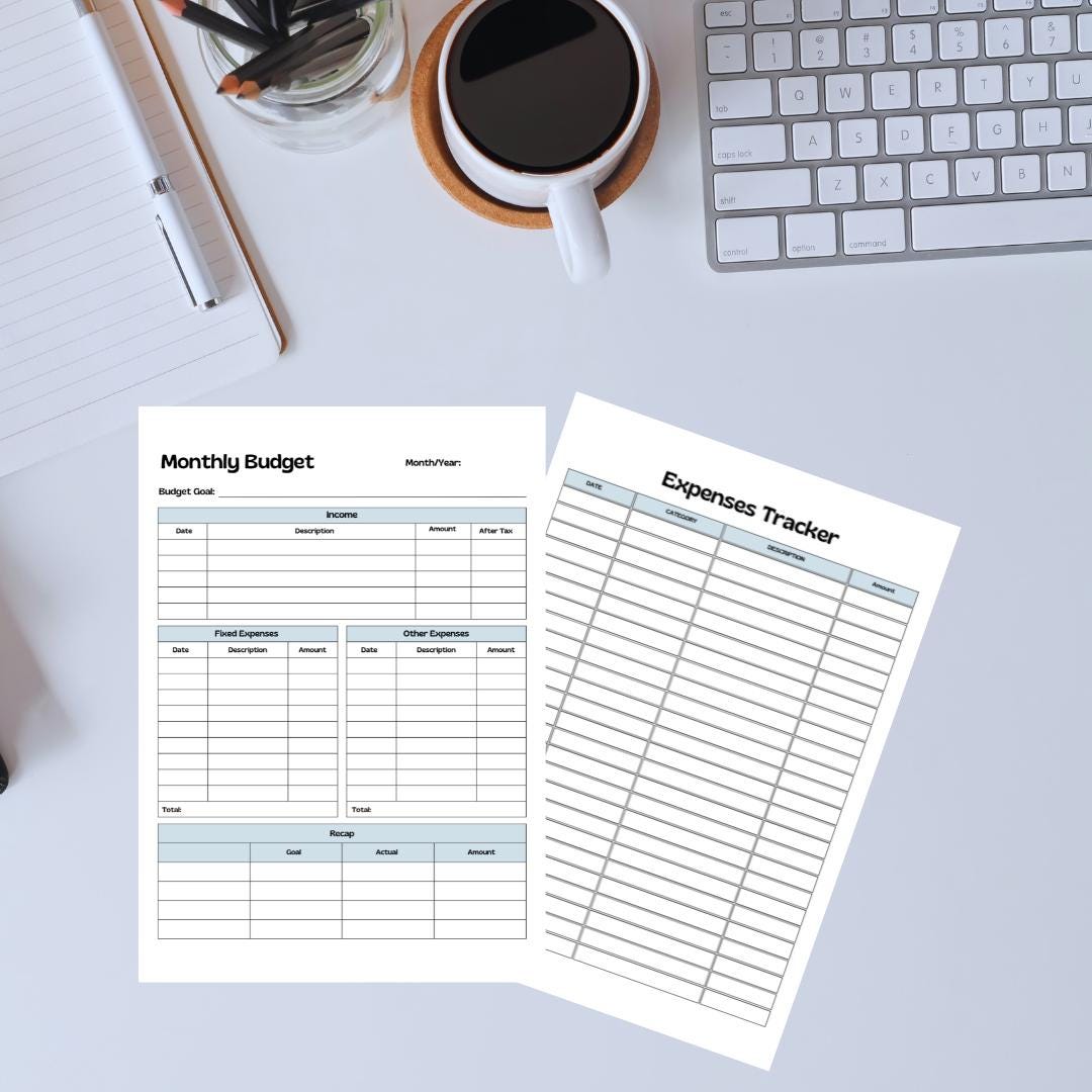 Income and Expenses Tracker-spending Tracker PDF Printable-monthly Cash ...