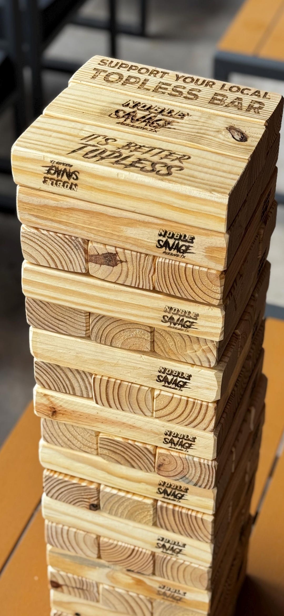 Tower of Tipsy Block Stacking Game - Etsy