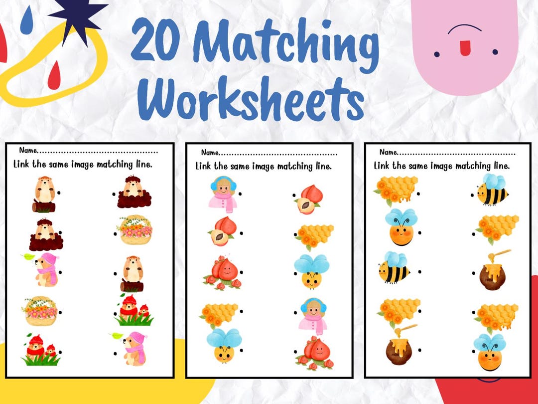 Printable Matching Worksheets, Match the Picture, Educational Pages ...