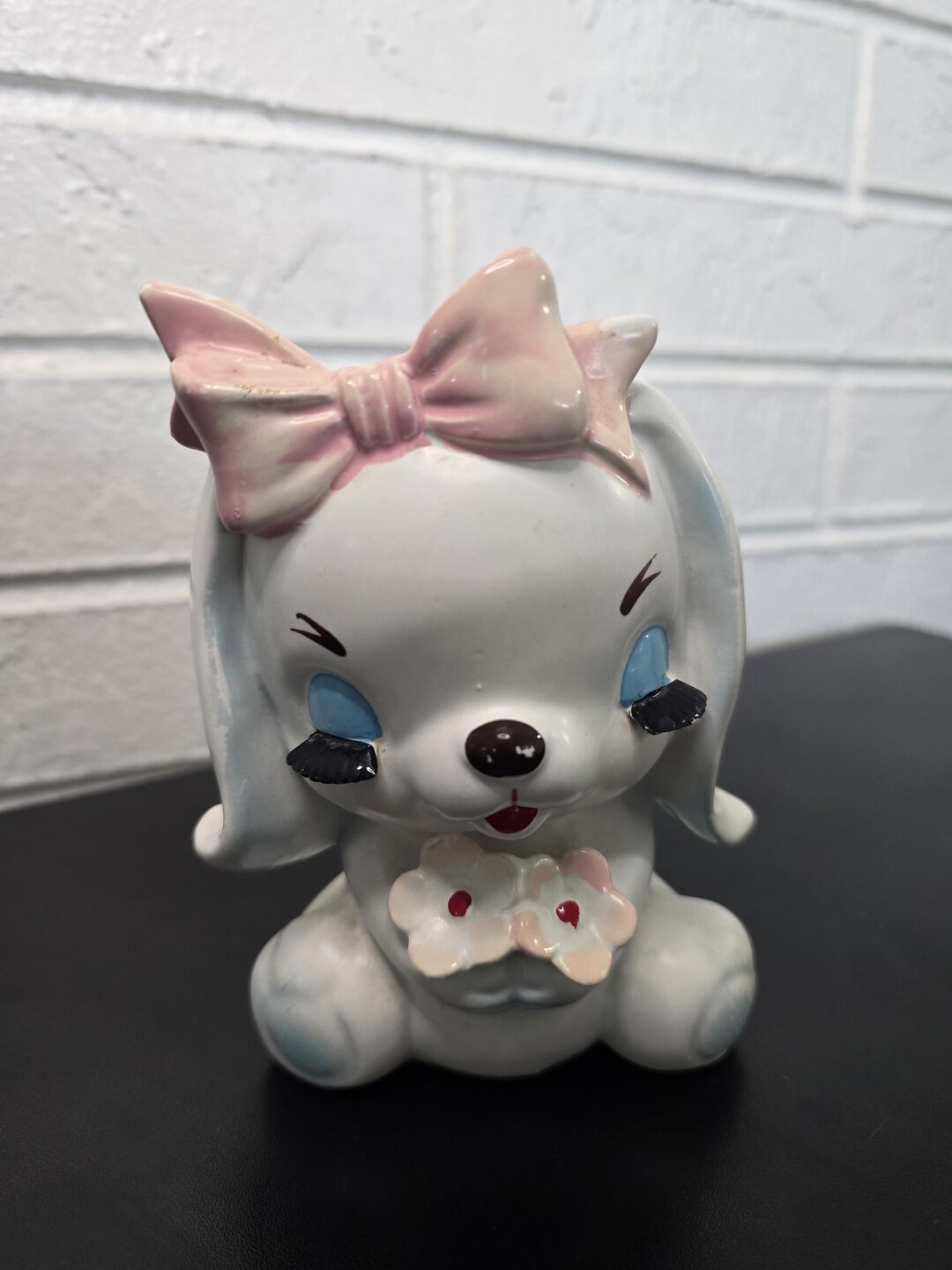 Vintage Napco Long Lash Puppy Planter | MCM Atomic Age Anamorphic Dog ...