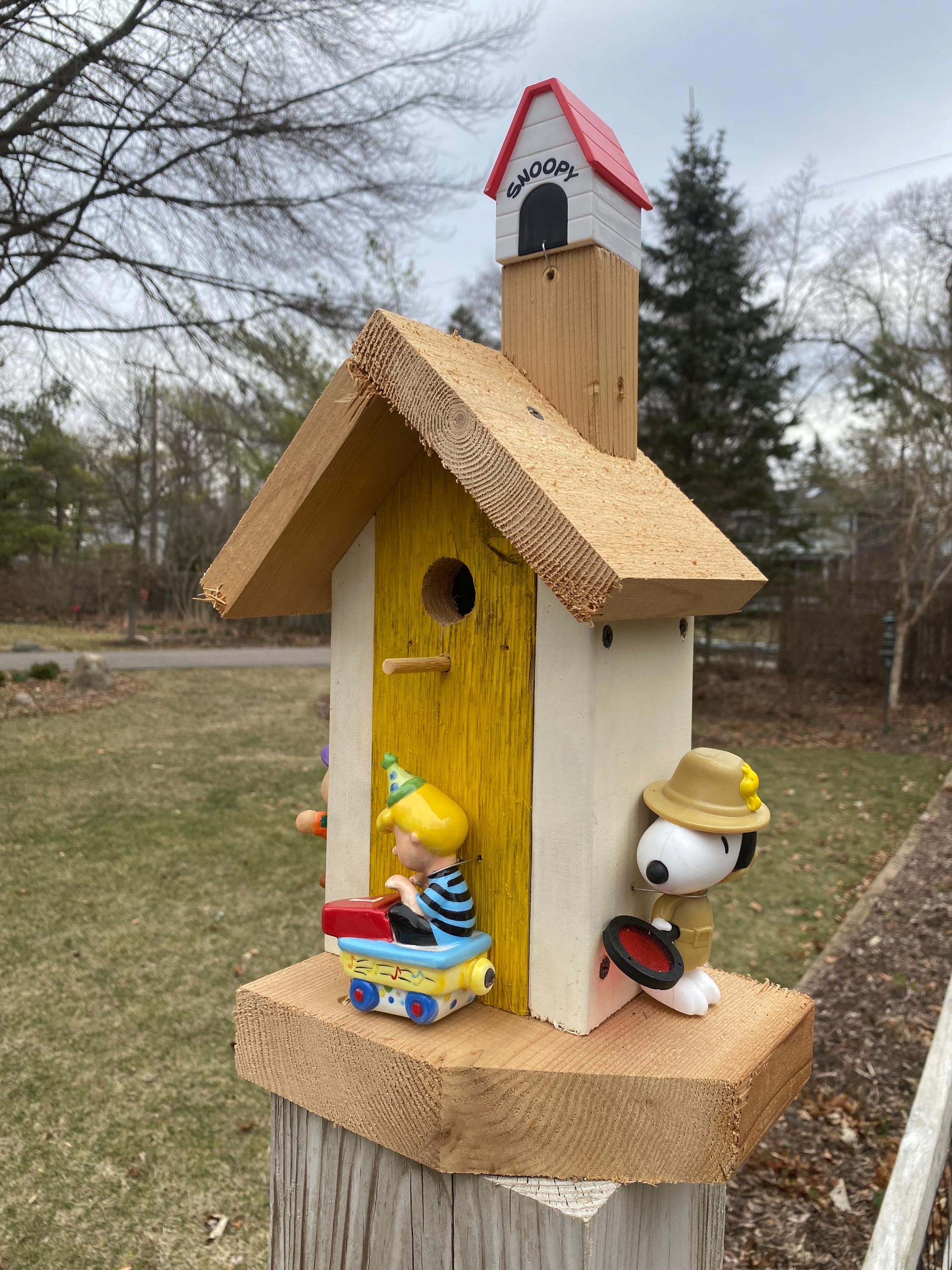 Snoopy Charlie Brown Handcrafted Whimsically Themed Cedar Wood ...