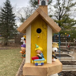 Snoopy Charlie Brown Handcrafted Whimsically Themed Cedar Wood ...