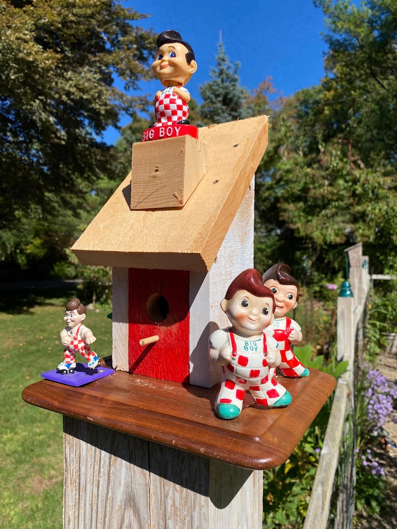 Handcrafted Big Boy Restaurant Themed Birdhouse: Whimsical Cedar ...