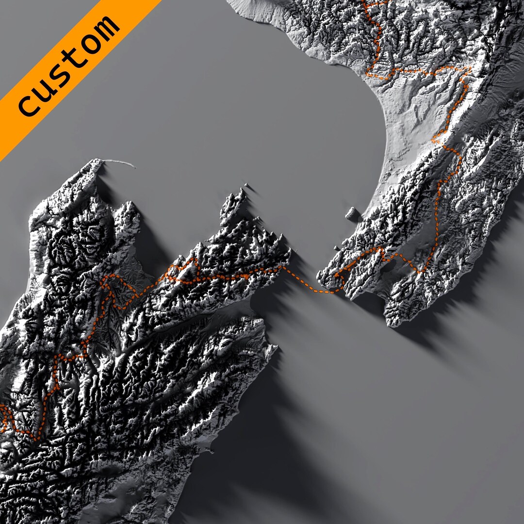 Custom 3D Topographic Map | Personalized GPS Track Wall Art | Your ...