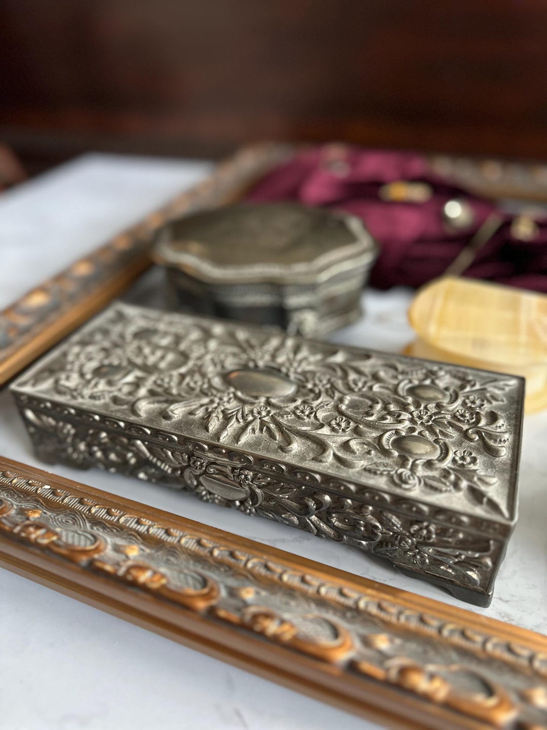 Vintage Godinger Silver Plate Jewelry Box - Etsy