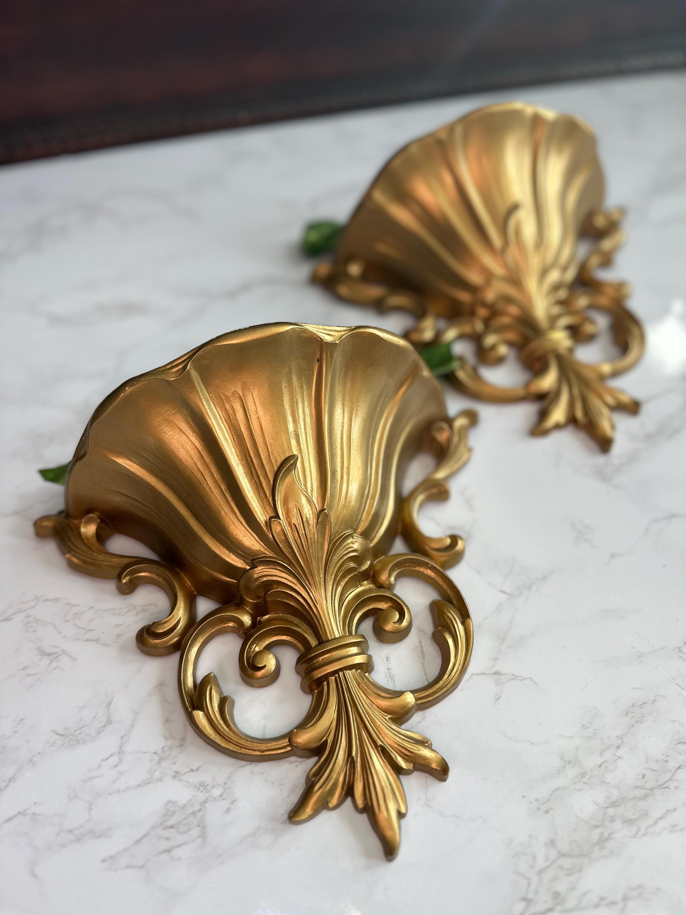 Vintage Set of 2 Hollywood Regency Wall Pockets - Etsy