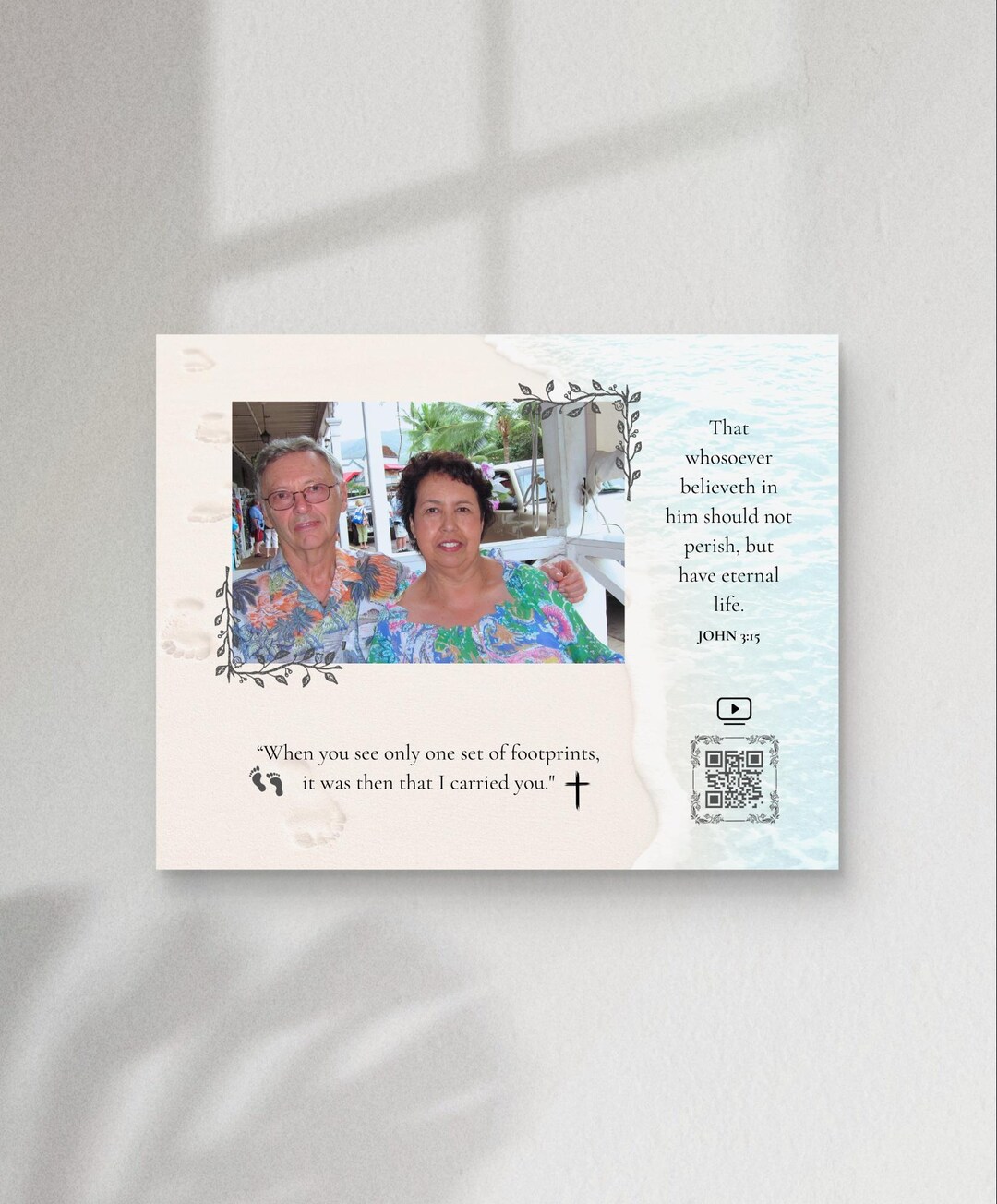 Custom Photo & QR Code Wall Art / Personalized Wall Art for Mom or Dad ...