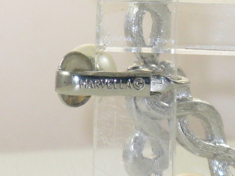 Vintage Marvella Dangling Infinity Silver Tone Clear Rhinestone and ...