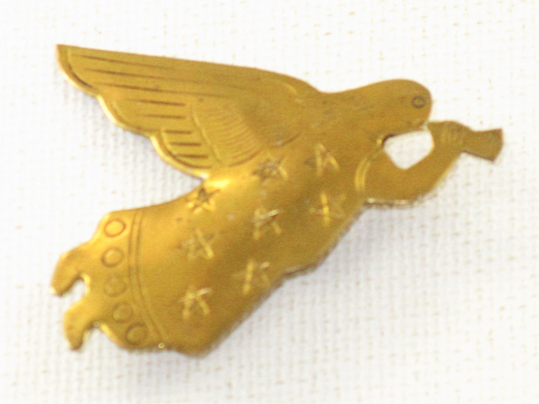 Vintage Brass Angel Christmas Brooch Pin C-1 - Etsy