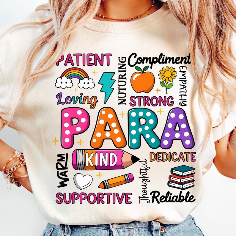Para Appreciation Png, Back to School Png, Paraprofessional Sublimation ...