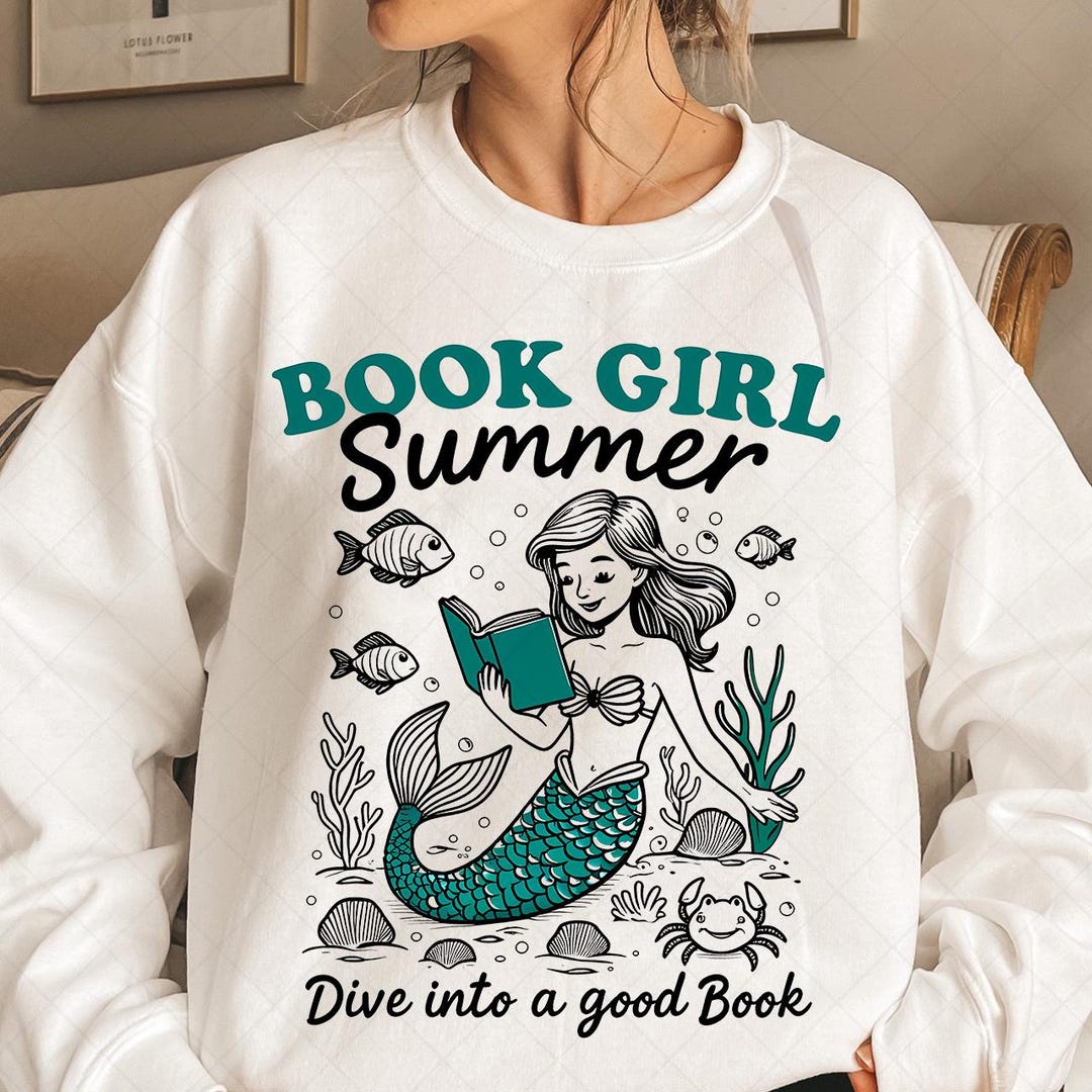 Book Girl Summer PNG, Retro Summer Aesthetic Bookish Book Lover ...