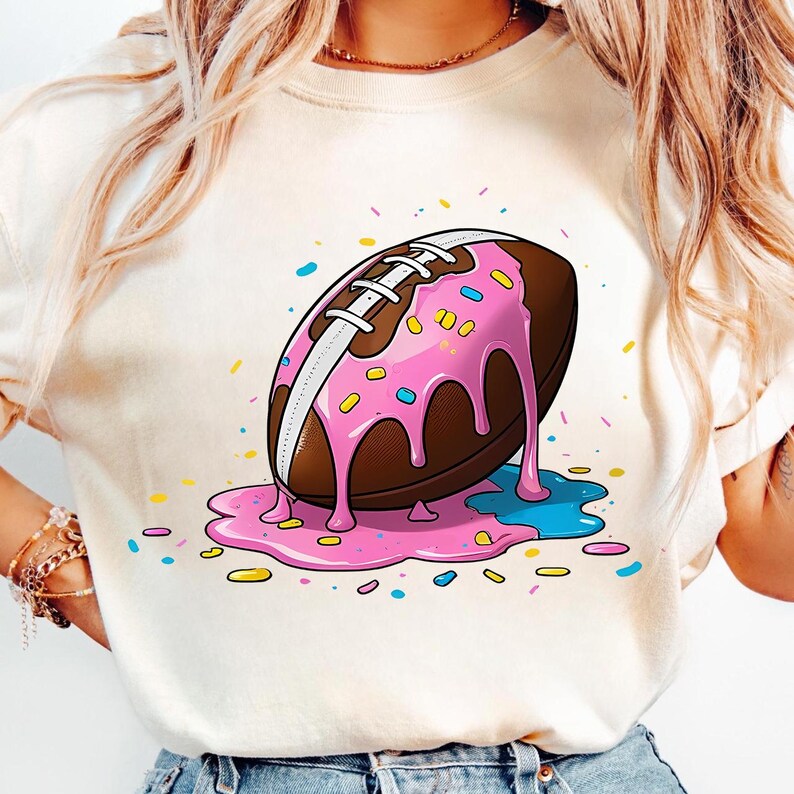 Football Drip for Lineman War Qb Rb Ice Cream Sprinkles Funny Png ...