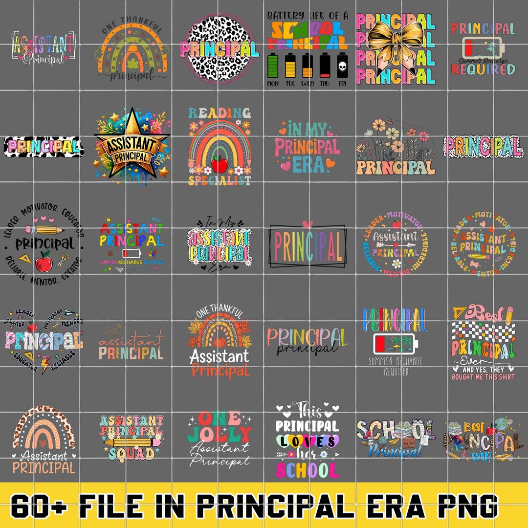 60+ Principal Png Bundle, Appreciation Gift, Gift for Principal Lover ...