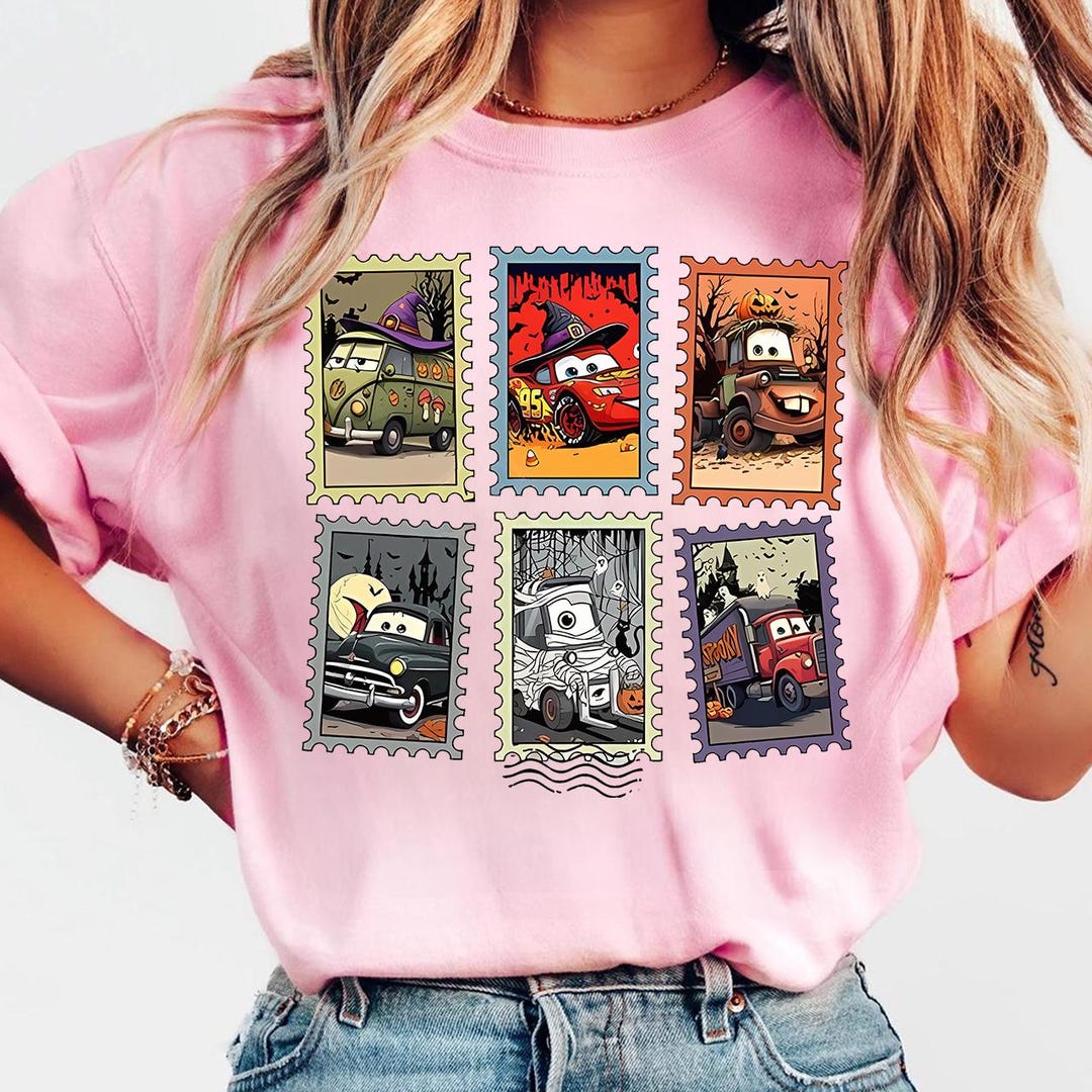 Pixar Cars Halloween PNG, Spooky Lightning Mcqueen Stamp PNG, Car Movie ...