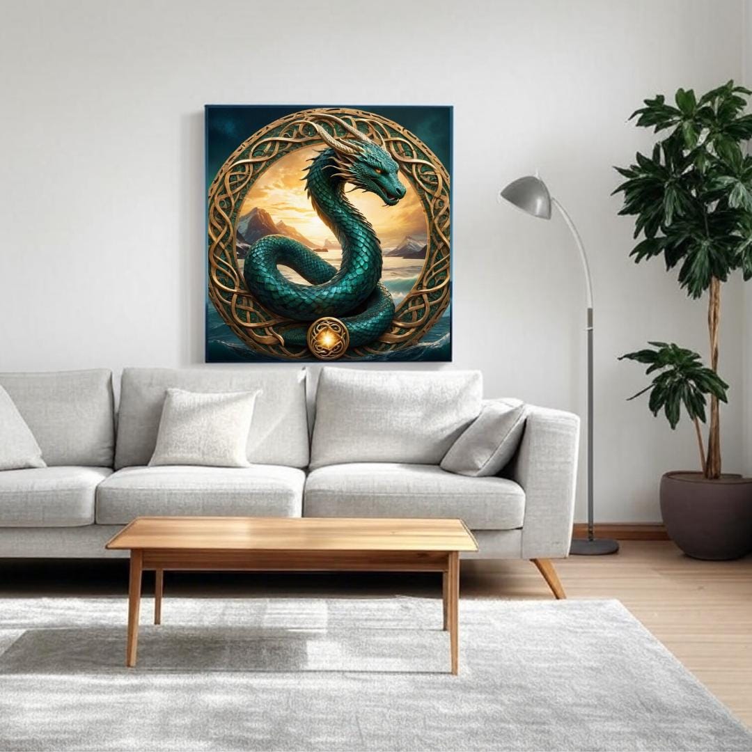Jörmungandr, the World Serpent - Norse Mythology Digital Wall Art ...
