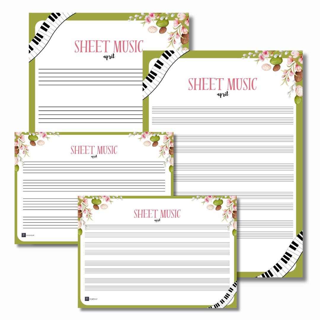 Thematic Printable Staff Paper | Printable Sheet Music | Music Paper ...