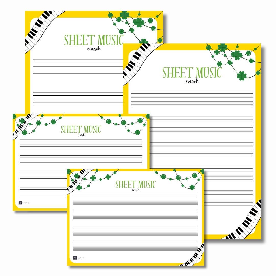Thematic Printable Staff Paper | Printable Sheet Music | Music Paper ...