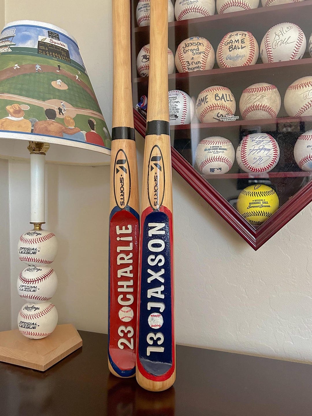 Custom Name Wooden Baseball Bat Wall Decor - Etsy