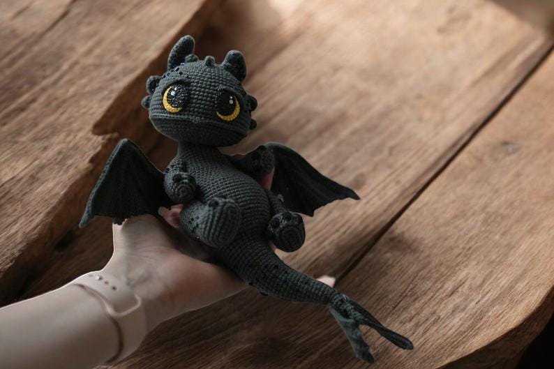 Crochet Black Dragon Pattern Crochet Pattern for Black Dragon PDF ...