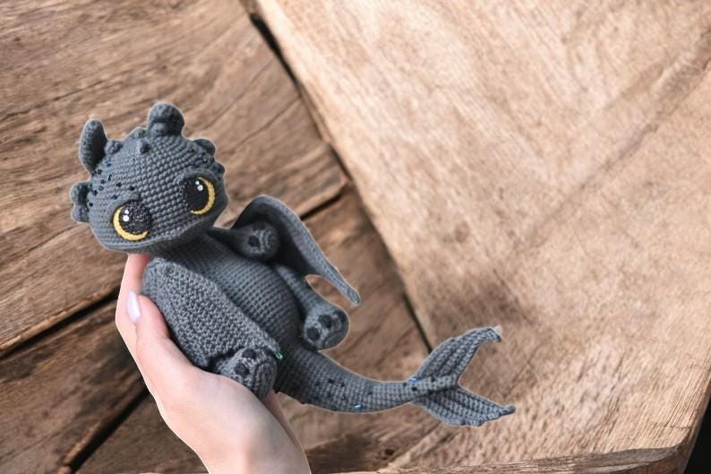 Crochet Black Dragon Pattern Crochet Pattern for Black Dragon PDF ...