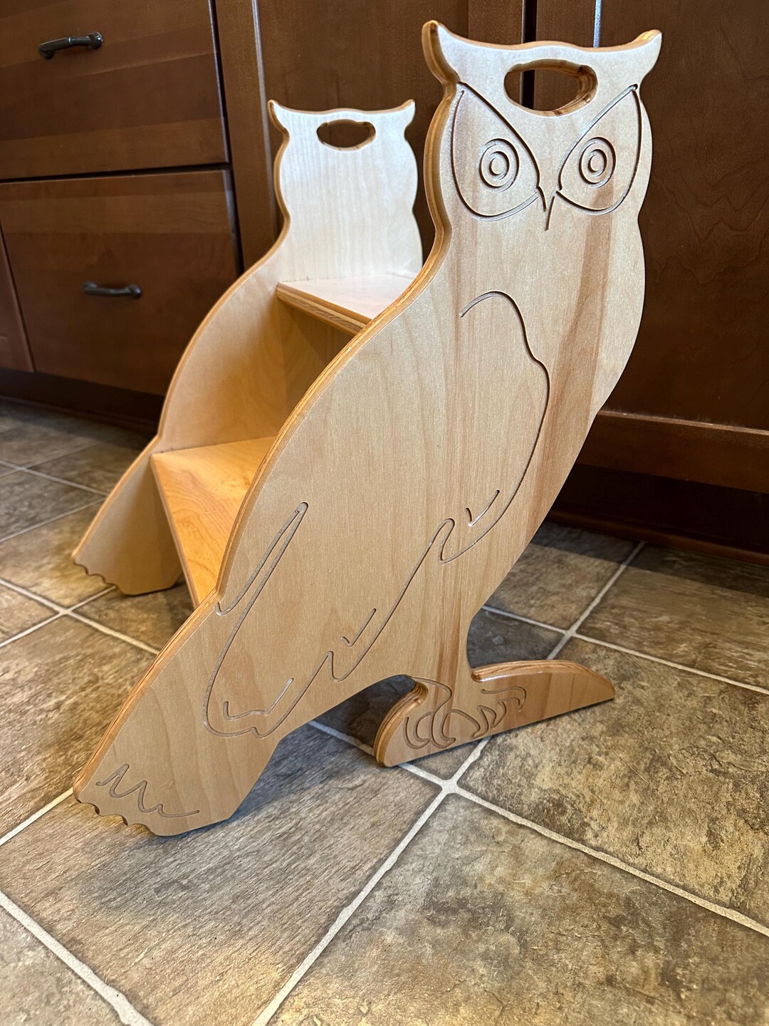 Personalized Owl Step Stool • Custom Engraved Wooden Stool • Custom ...